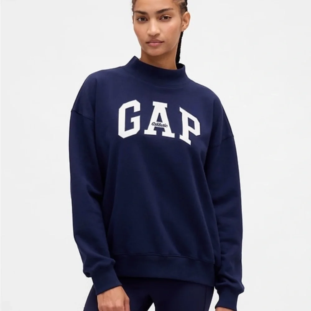 GAP | Tops | Gap Heavyweight French Terry Oversizedmockneck Logo ...